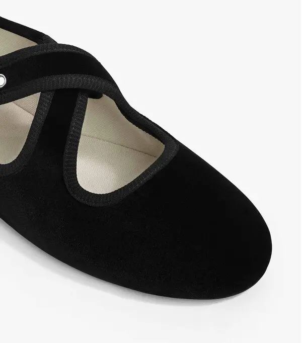 Alaïa Suede Criss-cross Ballet Flats