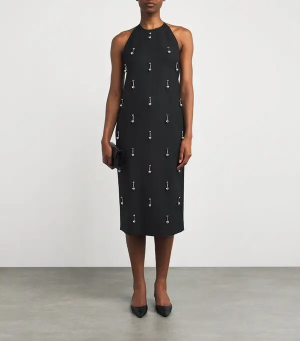 Stella McCartney Wool Embellished Midi Dress