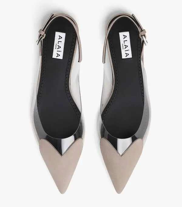 Alaïa Coeur Slingback Ballet Flats