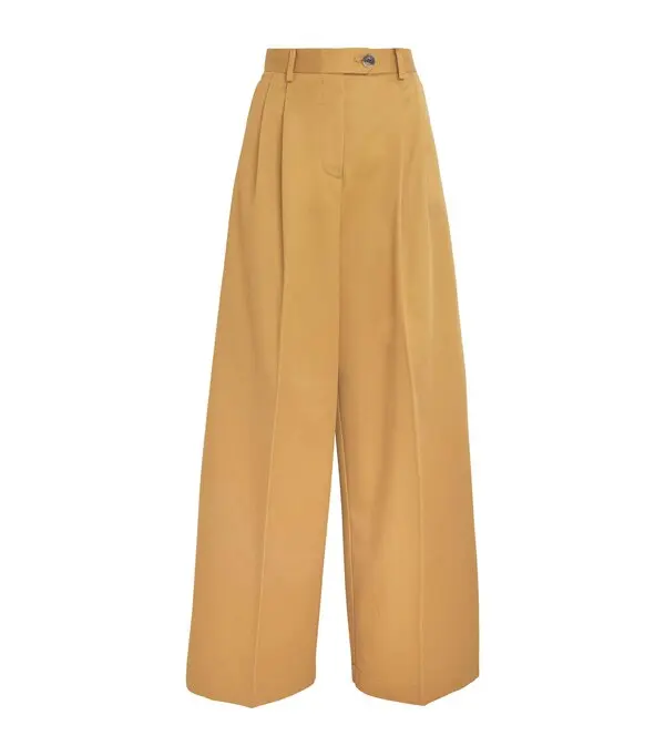 Max & Co. Cotton Gabardine Wide-leg Trousers