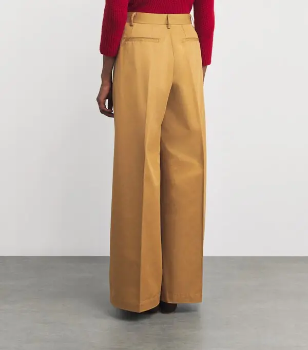 Max & Co. Cotton Gabardine Wide-leg Trousers