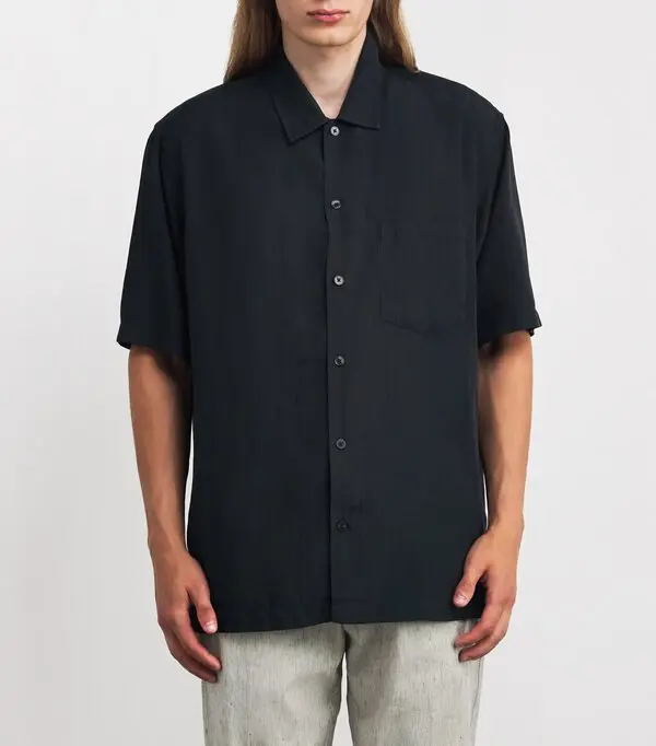 SAMSOE SAMSOE Lyocell Vertical-stitch Shirt