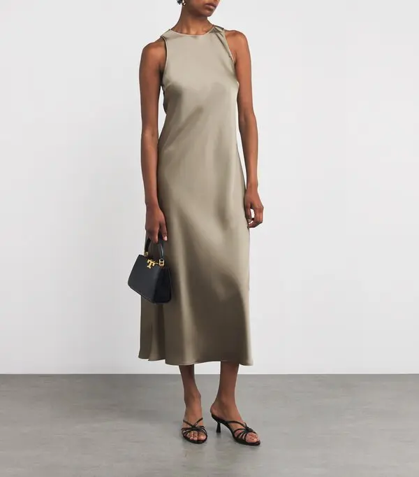 Max & Co. Satin Sleeveless Midi Dress