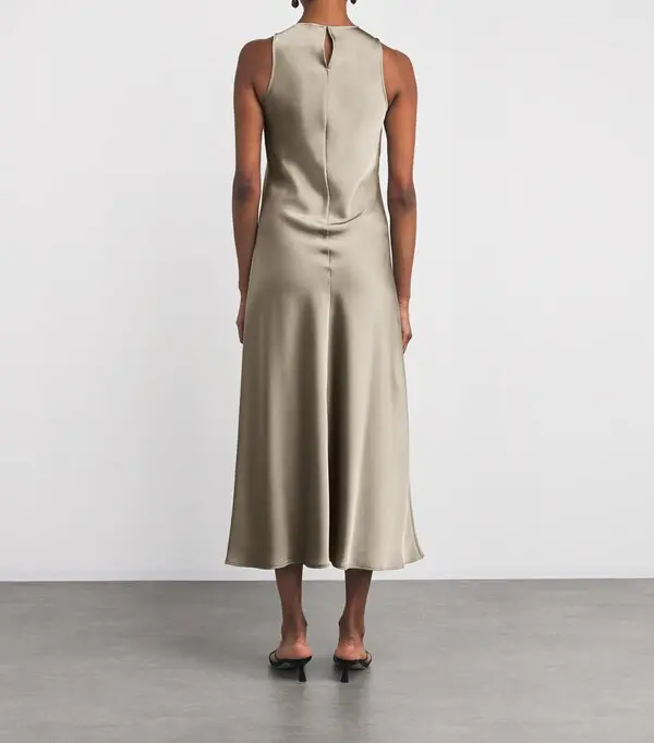 Max & Co. Satin Sleeveless Midi Dress