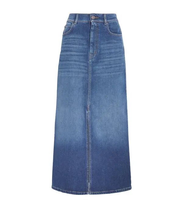 Max Mara Denim Maxi Skirt