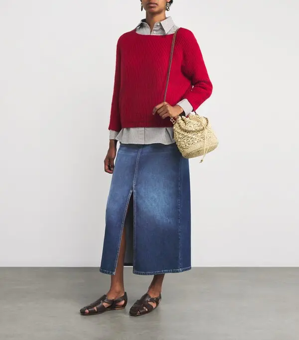 Max Mara Denim Maxi Skirt