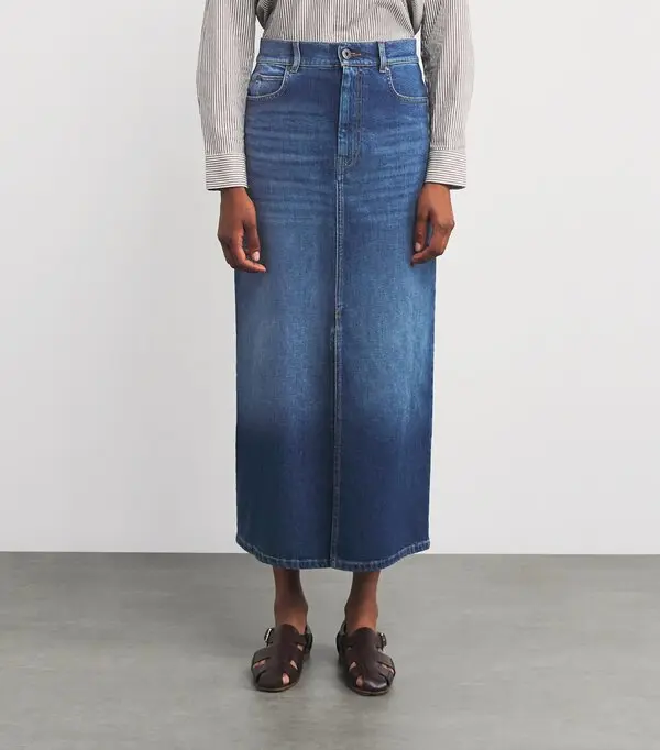 Max Mara Denim Maxi Skirt