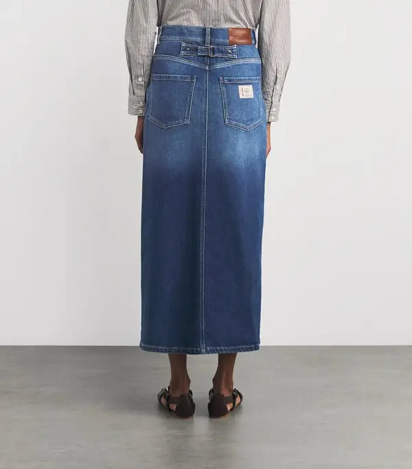 Max Mara Denim Maxi Skirt