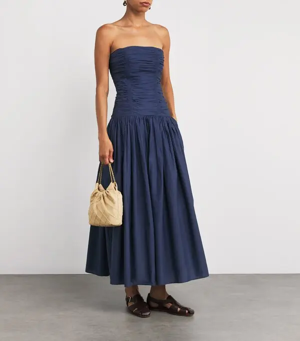 fairy tale inspired dresses Matteau Bandage Open-Back Maxi Wrap Dress Black Silk Size US 4 main image 1