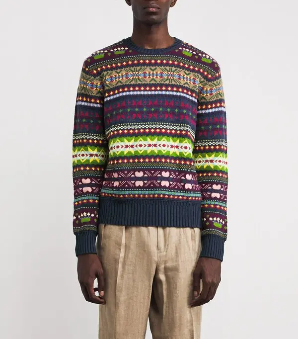 Polo Ralph Lauren Cotton-wool-linen Aztec Sweater