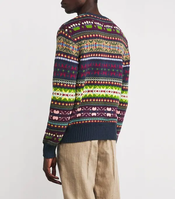 Polo Ralph Lauren Cotton-wool-linen Aztec Sweater
