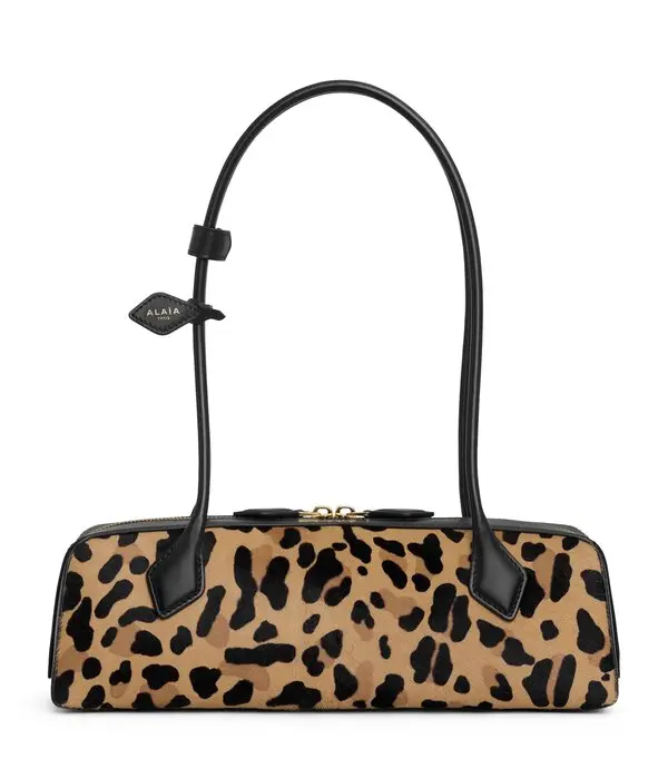 Alaïa Le Teckel Leopard Print Shoulder Bag - Brown