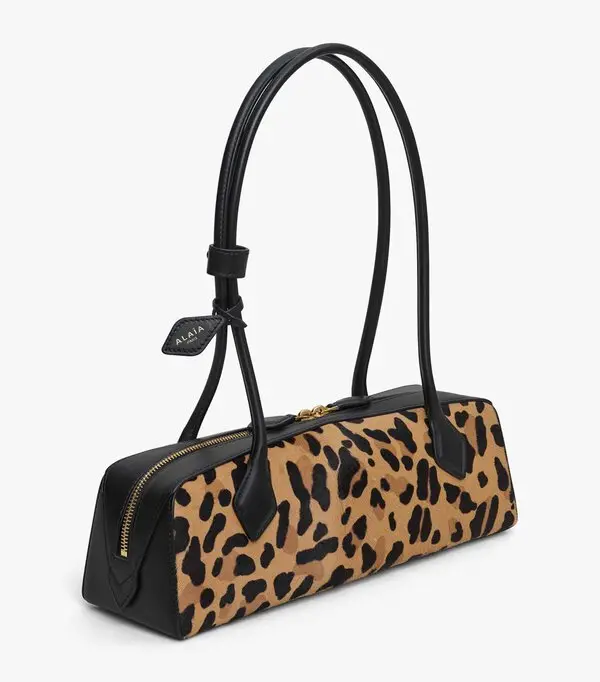 Alaïa Le Teckel Leopard Print Bag - Brown