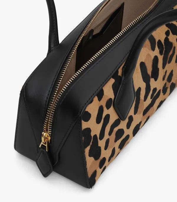 Alaïa Le Teckel Leopard Print Bag - Brown