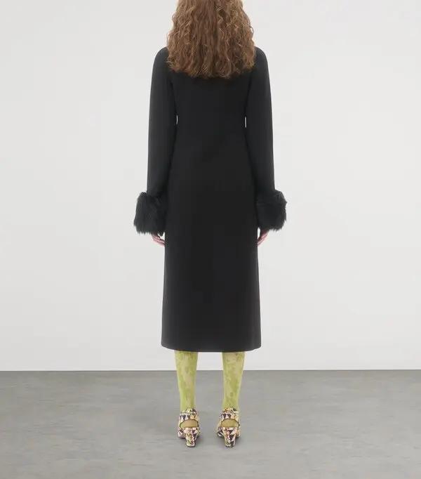 Valentino Garavani Virgin Wool-cashmere Belted Fur Coat
