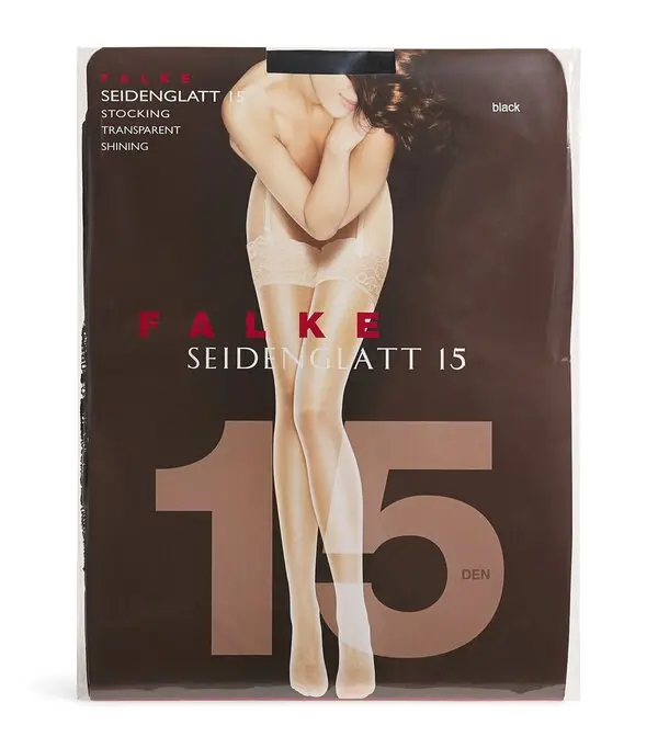 Falke Seidenglatt 15 Stockings - Black