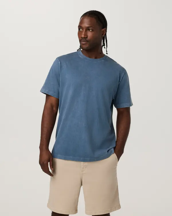 Vuori Short Sleeve Heavyweight Cotton T-shirt Relaxed Fit - Nautical Garment Dye