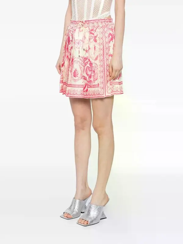Versace Underwater Barocco Pleated Skirt
