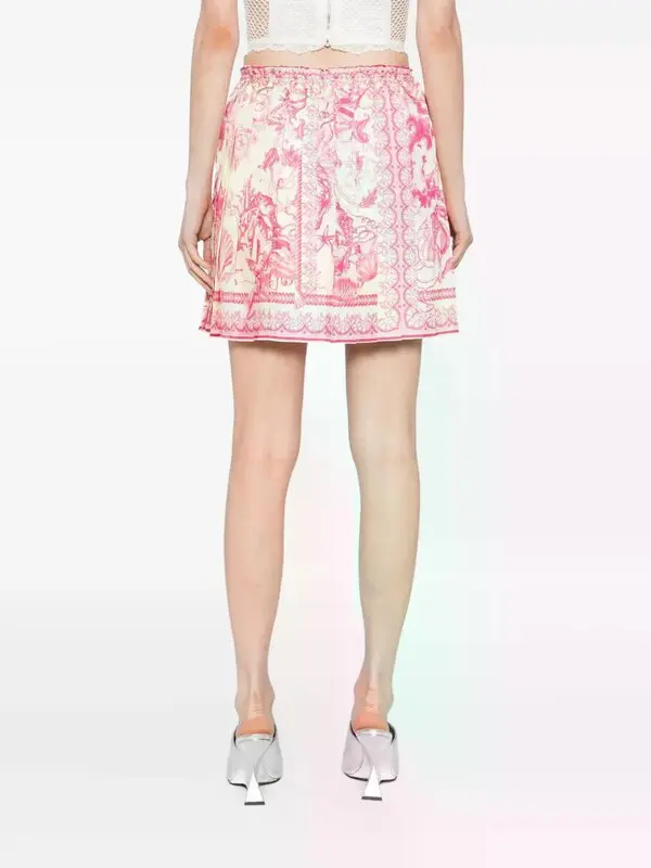 Versace Underwater Barocco Pleated Skirt