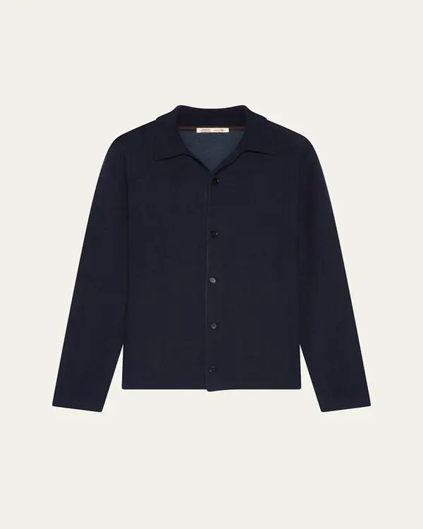 MAURIZIO BALDASSARI Herringbone Knit Overshirt
