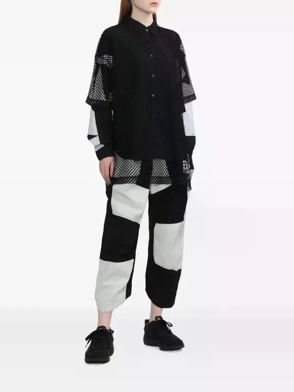 Comme Des Garçons Mesh-panel T-shirt