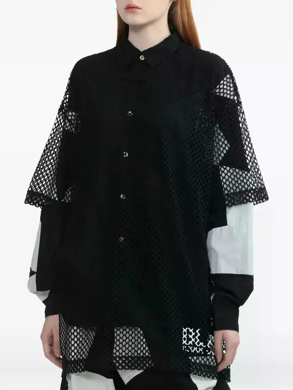 Comme Des Garçons Mesh-panel T-shirt