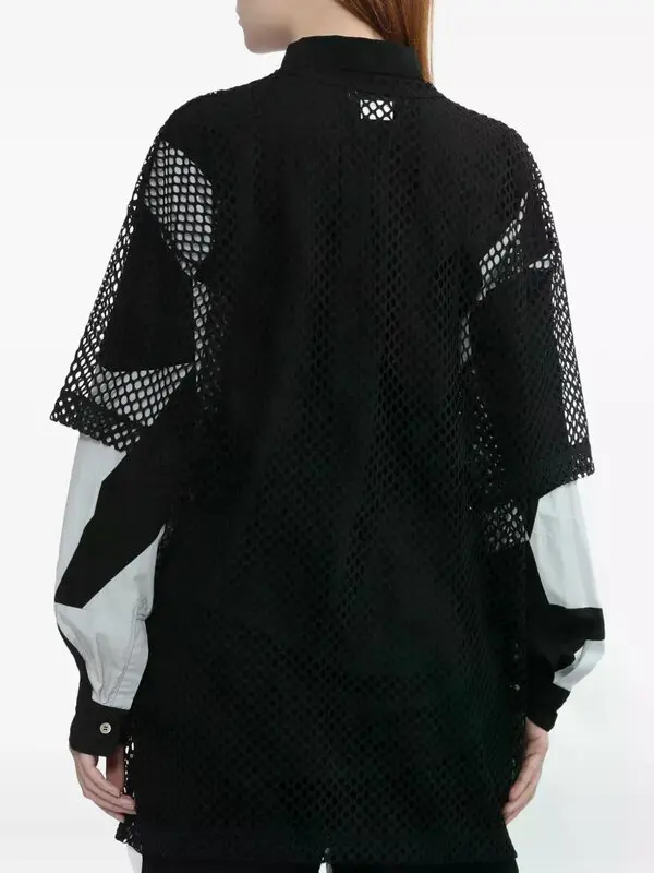 Comme Des Garçons Mesh-panel T-shirt