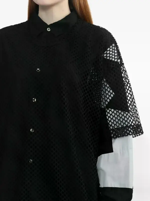 Comme Des Garçons Mesh-panel T-shirt