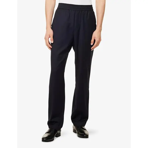 Dunhill Drawstring Tapered-leg Stretch-wool Trousers