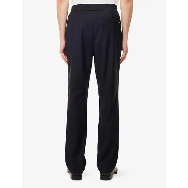 Dunhill Drawstring Tapered-leg Stretch-wool Trousers
