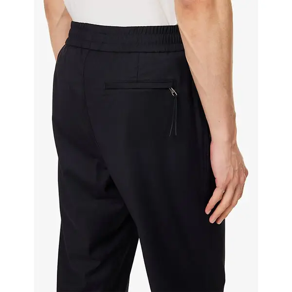 Dunhill Drawstring Tapered-leg Stretch-wool Trousers