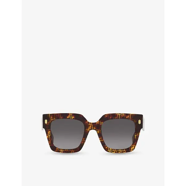 Fendi Square-frame Tortoiseshell Sunglasses - Brown