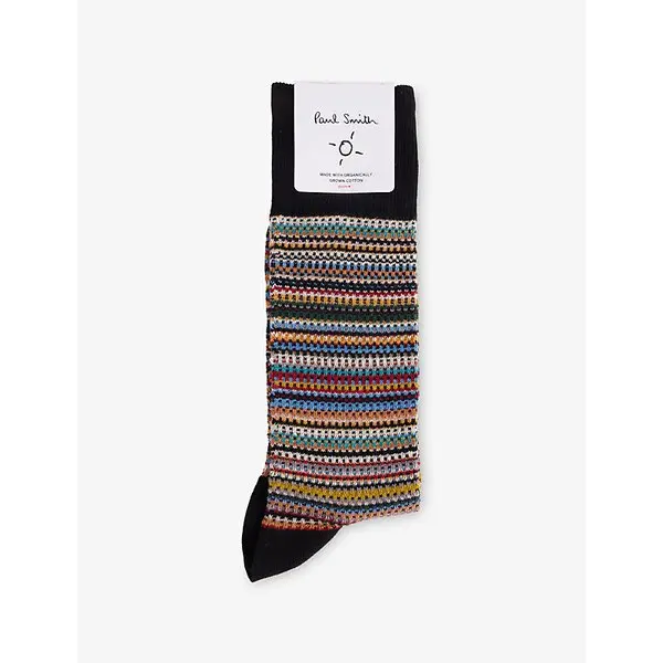 Paul Smith Striped Stretch-cotton Blend Socks - Multicolour