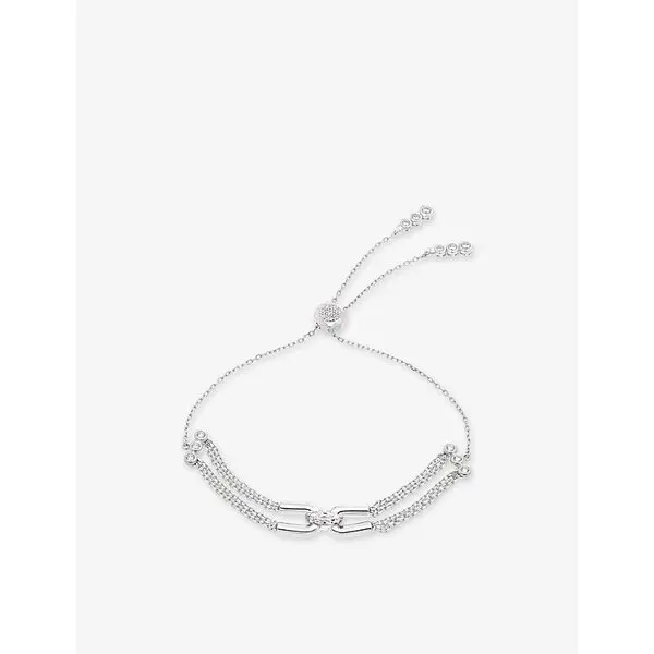 CARAT* LONDON Stevie Sterling And Cubic Zirconia Bracelet - Silver