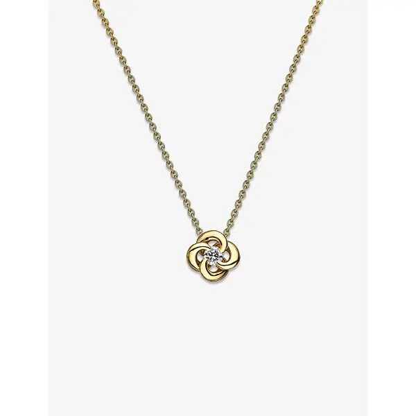 SHAUN LEANE Entwined Petal Diamond Necklace - 18ct Yellow  Gold