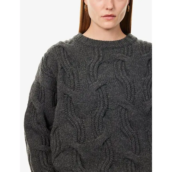 Bottega Veneta Round-neck Cable-knit Wool Jumper