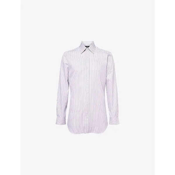 Dunhill Striped-pattern Long-sleeved Cotton Shirt