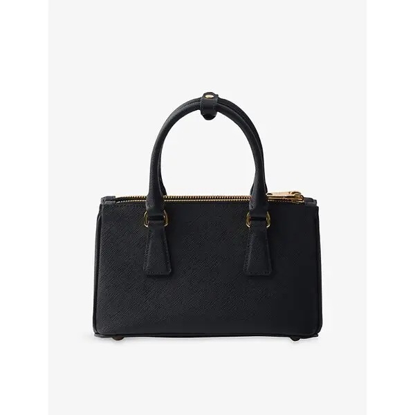 Prada Galleria Mini Leather Tote Bag - Black