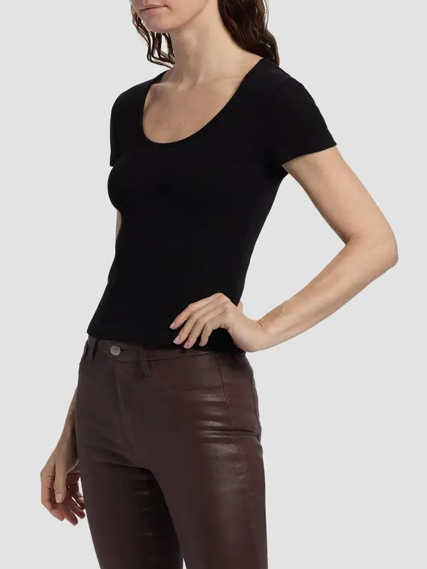 L'AGENCE Brynlee Scoopneck T-shirt