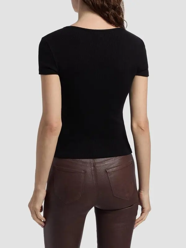 L'AGENCE Brynlee Scoopneck T-shirt