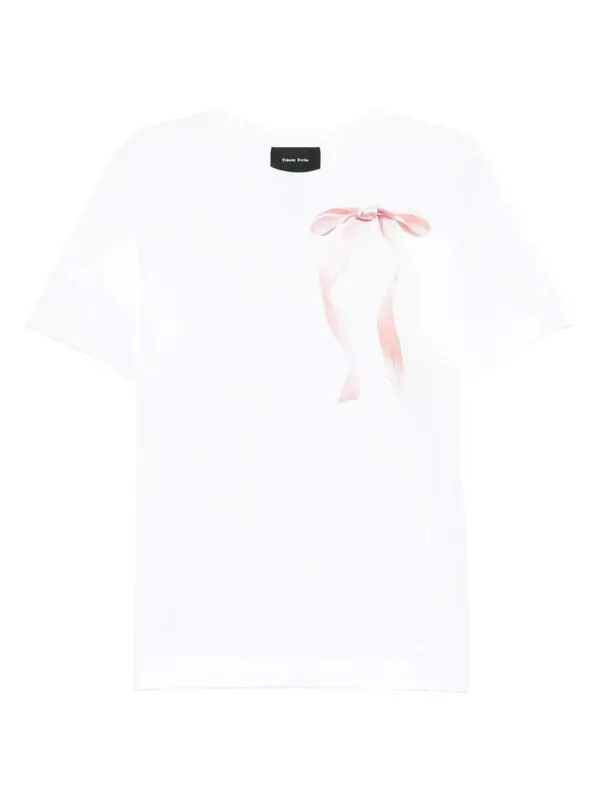 Simone Rocha Graphic-print Cotton T-shirt - White
