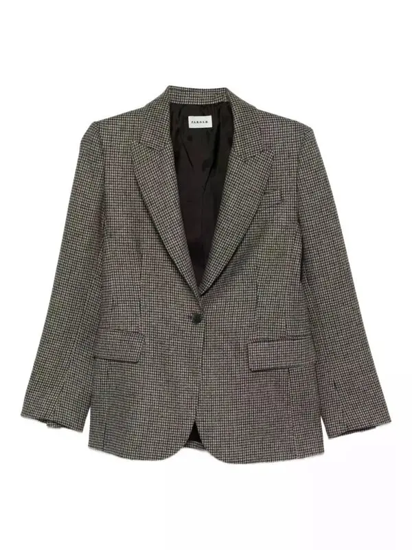 P.a.r.o.s.h Houndstooth Single-breasted Blazer - Neutrals