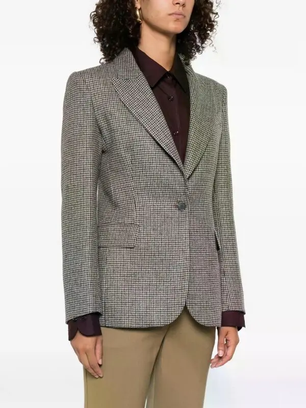 P.a.r.o.s.h Houndstooth Single-breasted Blazer - Neutrals