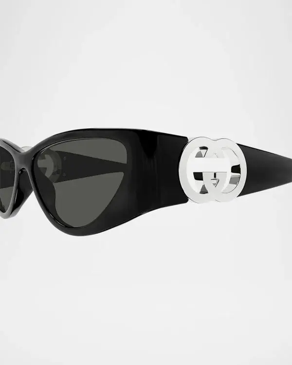 Gucci Gg1824s Wrap Around Sunglasses - Black