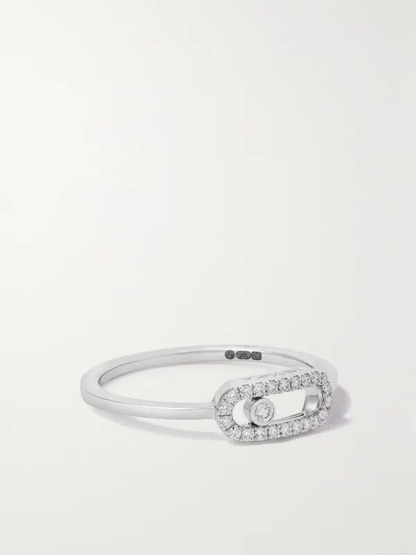 Messika Move Uno 18-karat White Gold Diamond Ring