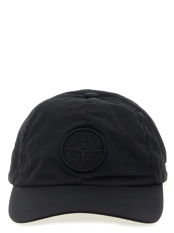 Stone Island Logo Patch Cap - Black
