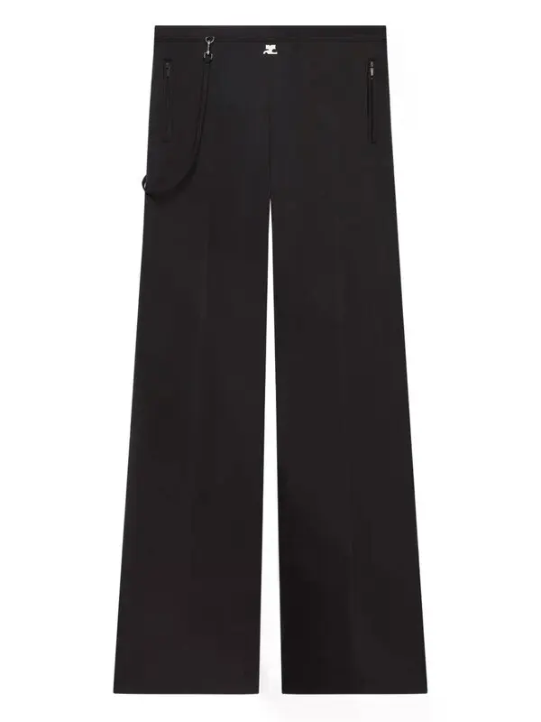 COURREGES Strap-detail Track Pants - Black