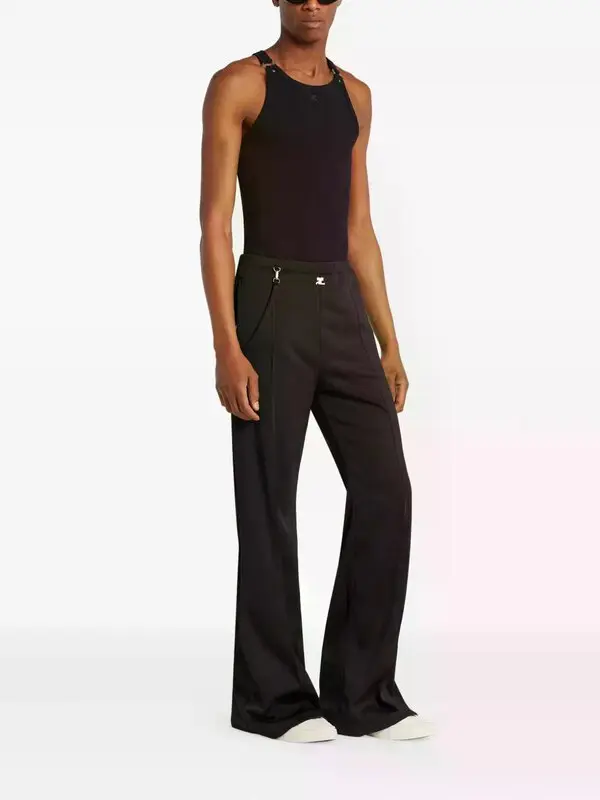 COURREGES Strap-detail Track Pants - Black