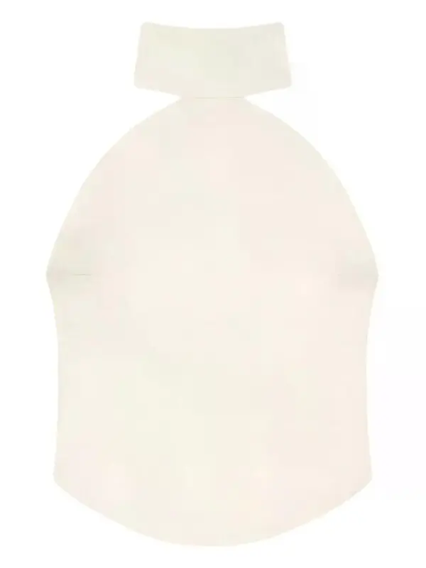 COURREGES Ellipse High-neck Sleeveless Top - Neutrals