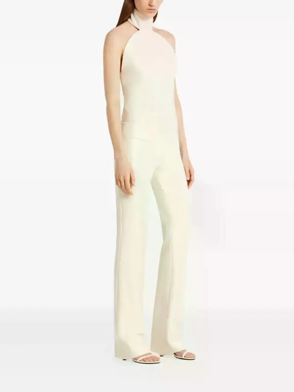 COURREGES Ellipse High-neck Sleeveless Top - Neutrals
